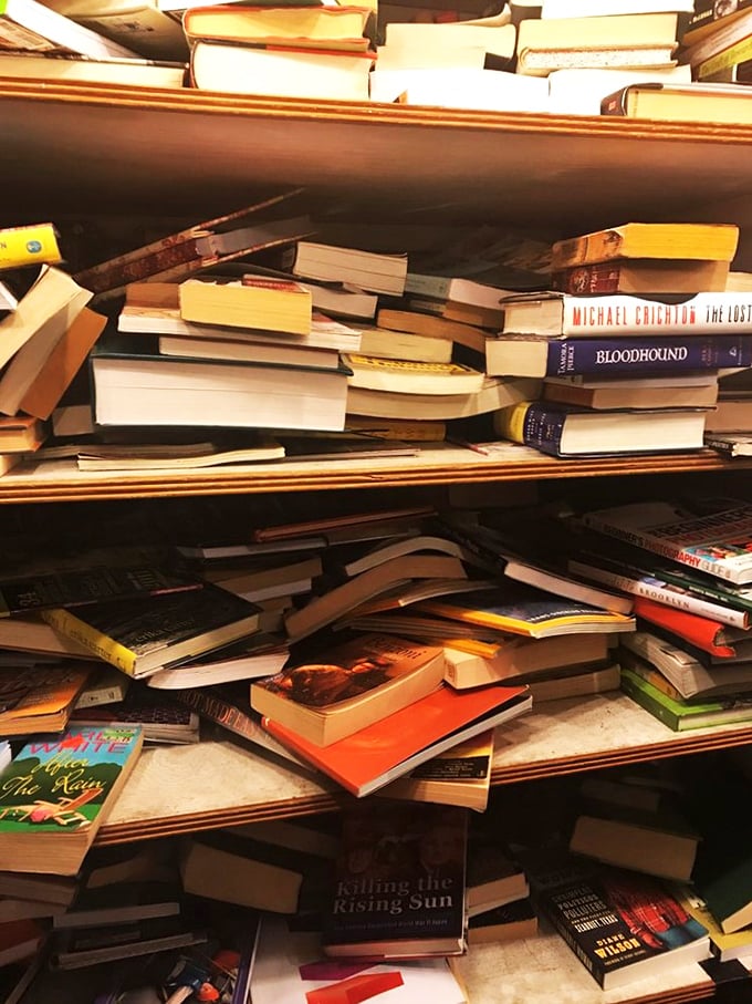 Bookworms, rejoice! This literary chaos is a bibliophile's dream. Who needs alphabetical order when you have adventure?