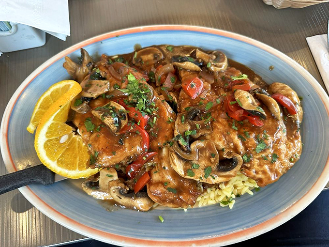 Who knew chicken could be so suave? This Chicken Marsala is dressed to impress, like Frank Sinatra in sauce form.