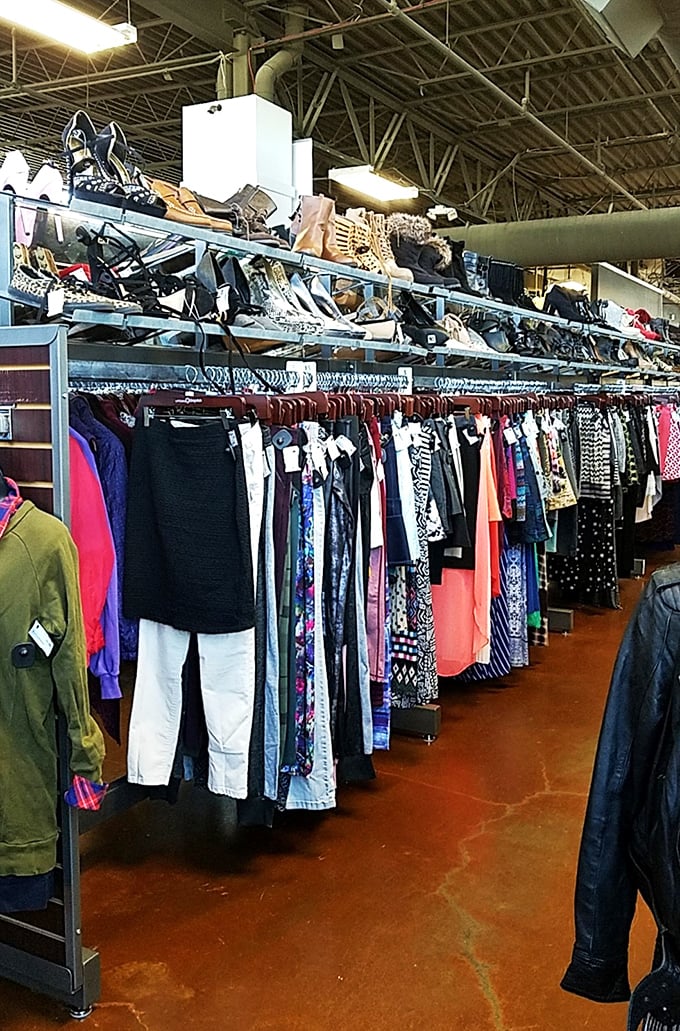 A rainbow of possibilities! This clothing rack is more colorful than my attempts at cooking exotic cuisines.