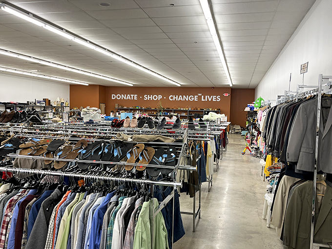 Rack after rack of sartorial possibilities. It's like your cool aunt's closet, if your aunt collected clothes from every decade.