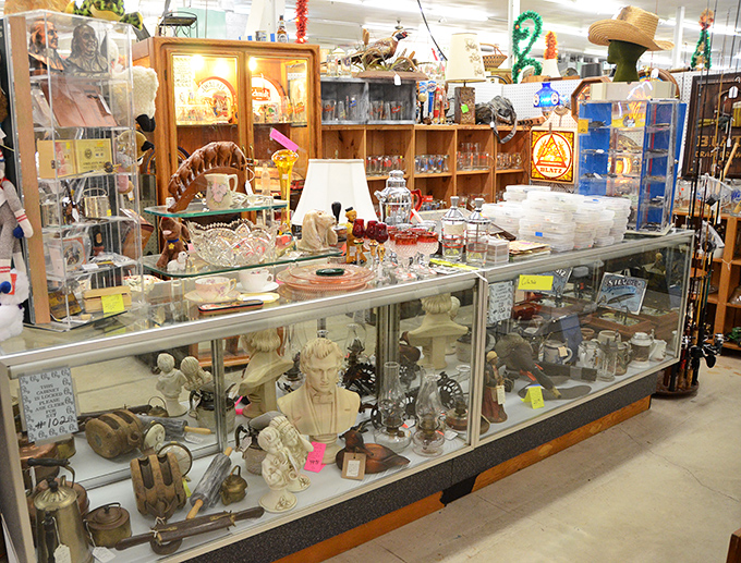 A cabinet of curiosities that would make even the Addams Family jealous. Is that Lincoln or your great-grandpa?