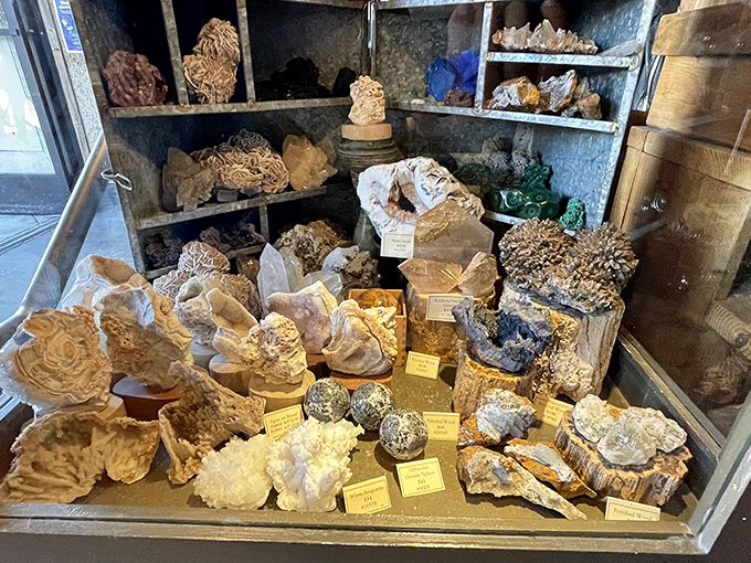 Nature's art gallery on display! These crystalline formations prove that Mother Earth was the original abstract expressionist.