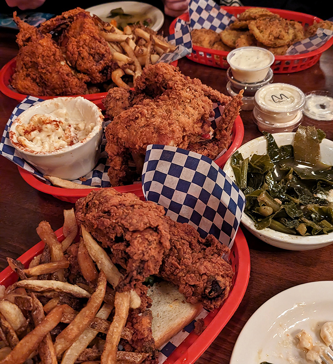 Crispy, juicy, and unapologetically indulgent. This fried chicken isn't just a meal, it's a religious experience with extra napkins.