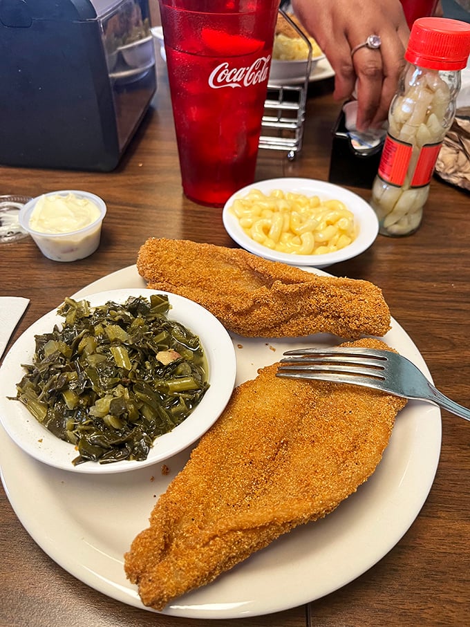Crispy on the outside, tender on the inside. This catfish is so perfectly fried, it could make a pescatarian out of anyone.