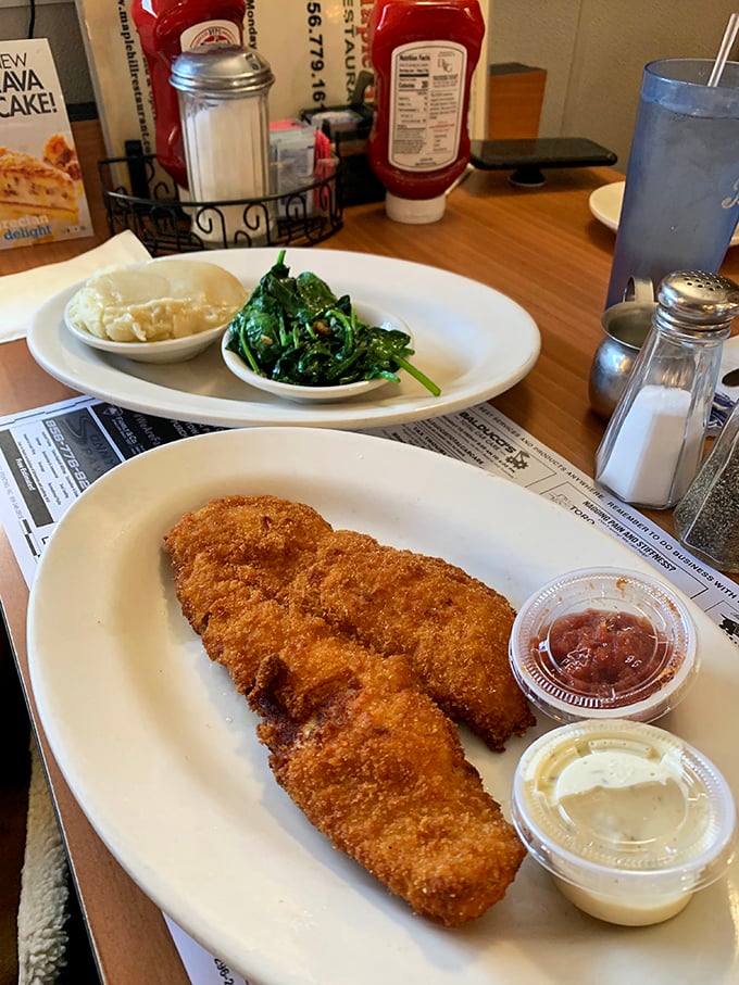 Who says you can't have fish for breakfast? This golden-fried catch is crispy enough to wake up your taste buds and make them do a happy dance.