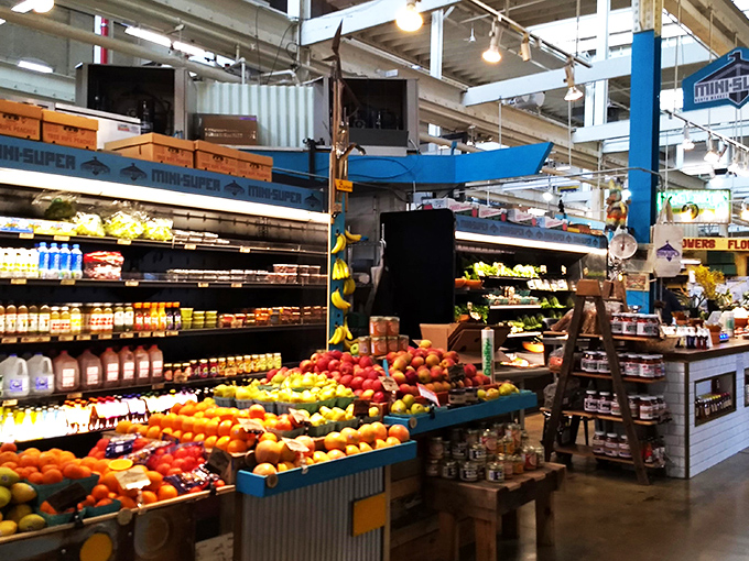 A rainbow you can eat! This produce stand is so colorful, it makes eating your veggies feel like painting with nature's palette.