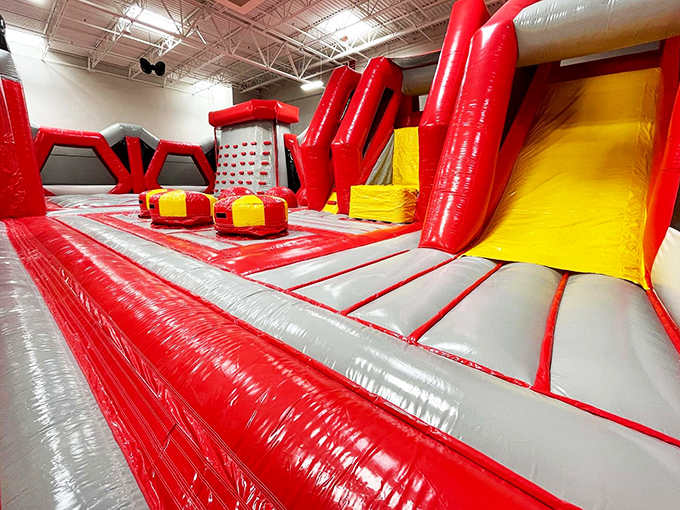 Bouncy castles for grown-ups? This inflatable obstacle course is what happens when your inner child negotiates with your outer adult.