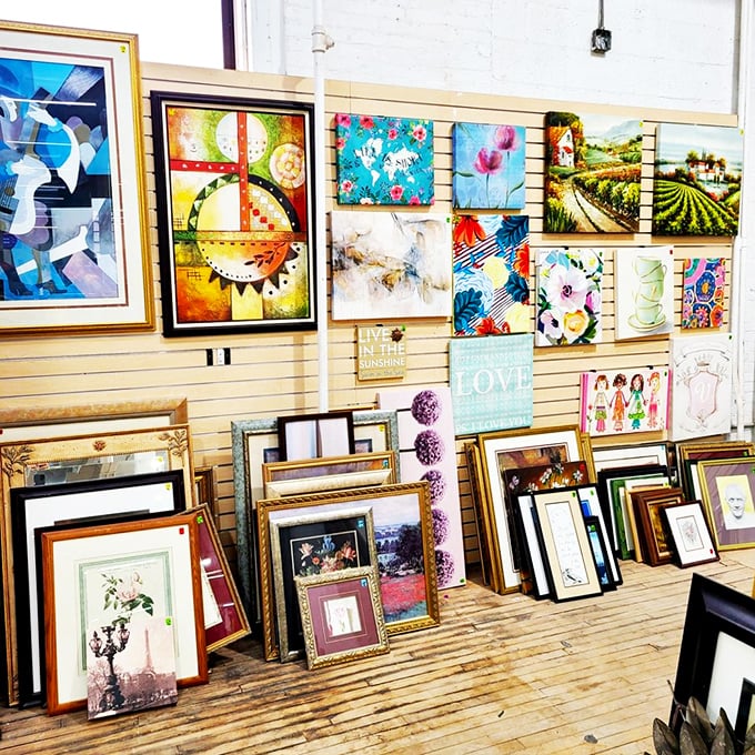 From kitschy to classy, this art section has it all. Find the perfect conversation piece for your living room or your local modern art museum.