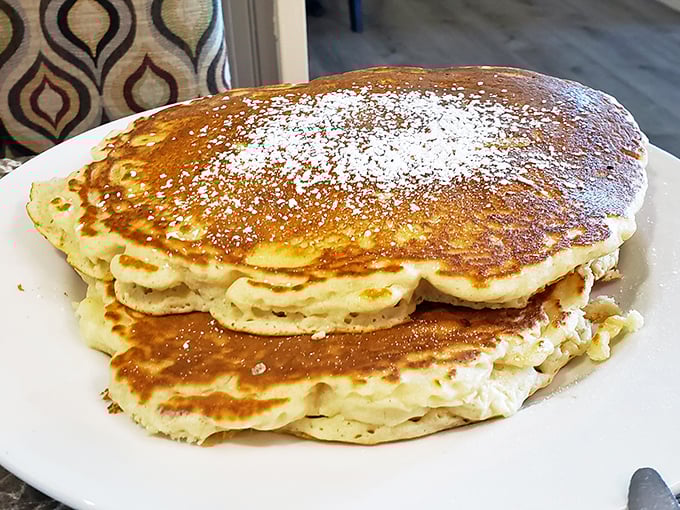 Pancakes so fluffy, they might float away! These golden stacks are the breakfast equivalent of a warm, buttery hug.