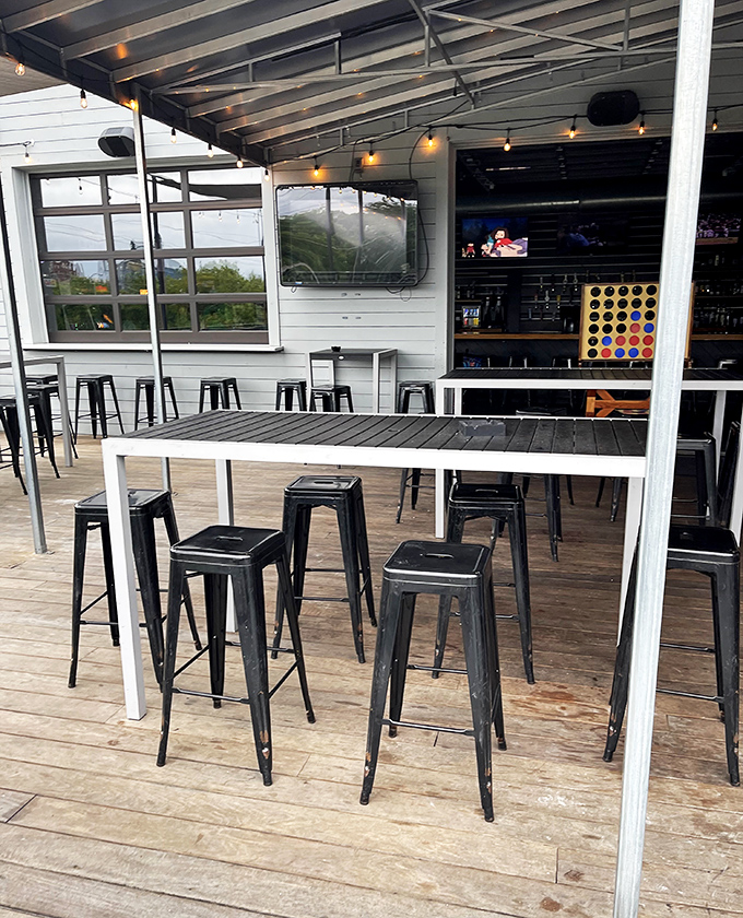 Who says you can't mix fresh air with your nostalgia fix? This rooftop patio is perfect for debating the finer points of Pac-Man strategy under the stars.