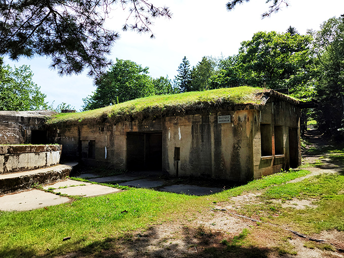 History's sandbox: where Civil War ruins meet beach bums. This bunker's seen more action than a clam at high tide, now peacefully coexisting with sunbathers and sandcastle architects.