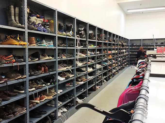 If Imelda Marcos had a budget, this would be her paradise. From stilettos to sneakers, it's a Cinderella story waiting to happen.