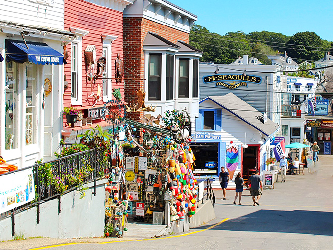 Retail therapy, coastal style. Boothbay Harbor's shops are a treasure trove of nautical knick-knacks, local art, and enough salt water taffy to sink a ship.