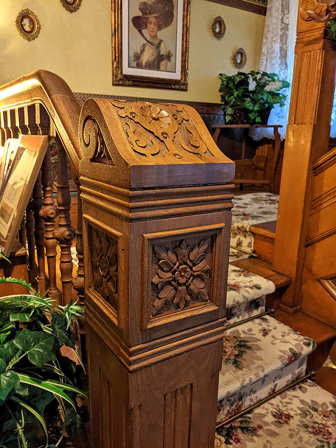 Ascend to Victorian splendor on these ornate stairs. Each step is a journey through time, minus the risk of paradoxes or accidental meetings with your great-great-grandparents.