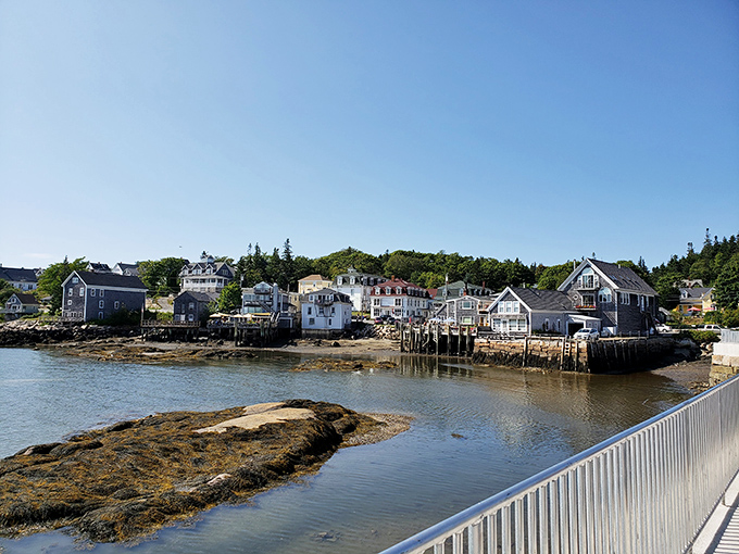 Enjoy the serene beauty of this coastal village, where you can watch the tide roll in past quaint seaside cottages.