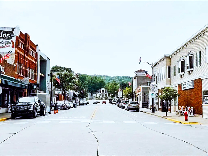 Lodi's skyline: where church steeples compete with treetops. It's a small-town showdown, and everyone's a winner!