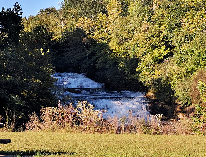Mother Nature's own water feature: Proving that not all the best cascades come from a home improvement store. This is the real deal, folks.