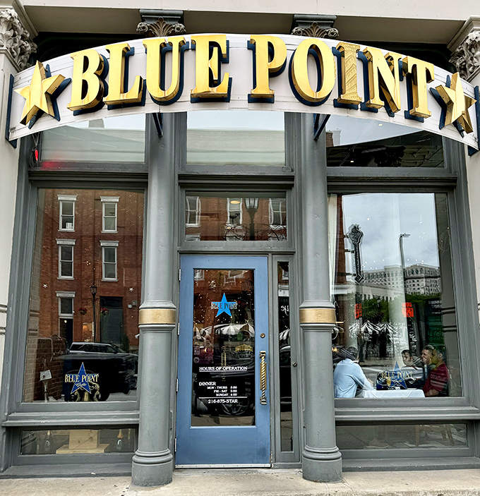Blue Point Grille: Where even the fish dress up for dinner. That grand entrance is more inviting than a mermaid's serenade!