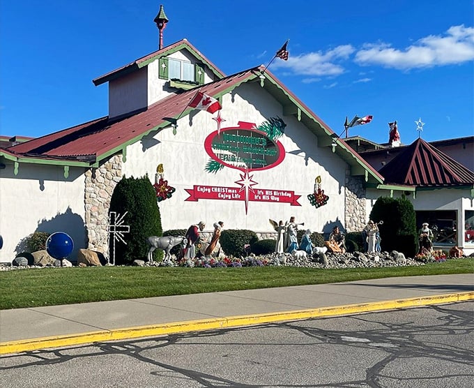 Ho-ho-holy moly! Bronner's is what you'd get if Santa's workshop and Vegas had a tinsel-covered baby.