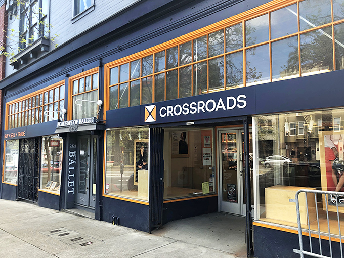 Crossroads Trading: Where fashion gets a second act. This sleek storefront promises a curated thrifting experience that's anything but second-rate.