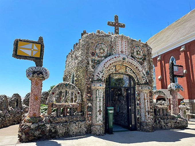 Bedazzled beliefs! The Dickeyville Grotto proves that faith can indeed move mountains... of glitter and seashells.