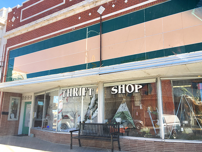 Ellis Community Thrift Shop: Small town, big heart, huge deals! This quaint storefront is a time capsule of fashion.
