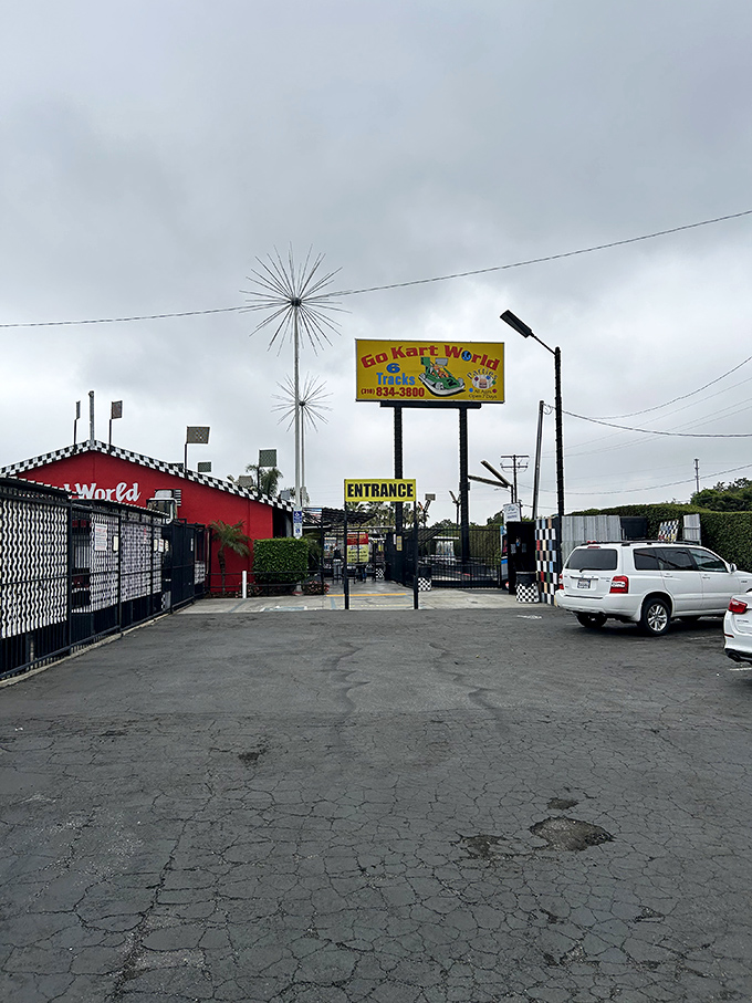 Welcome to Go Kart World! Where dreams of speed come true and mid-life crises find their happy place.