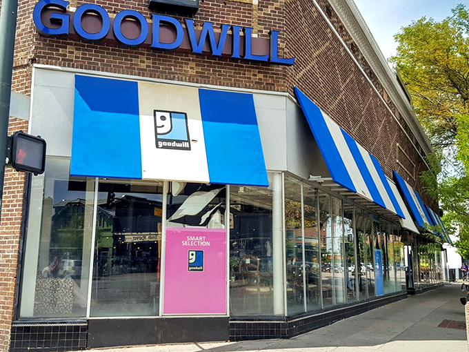 Goodwill hunting, anyone? This sleek store's got more hidden treasures than an escape room. Game on, thrifters!