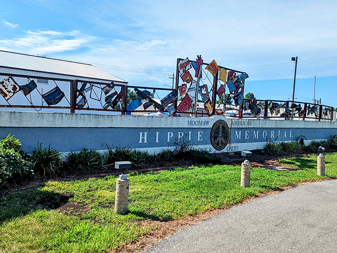 Hippie Memorial: "Peace, love, and... concrete? This groovy monument is like Woodstock frozen in time, minus the mud and questionable substances."