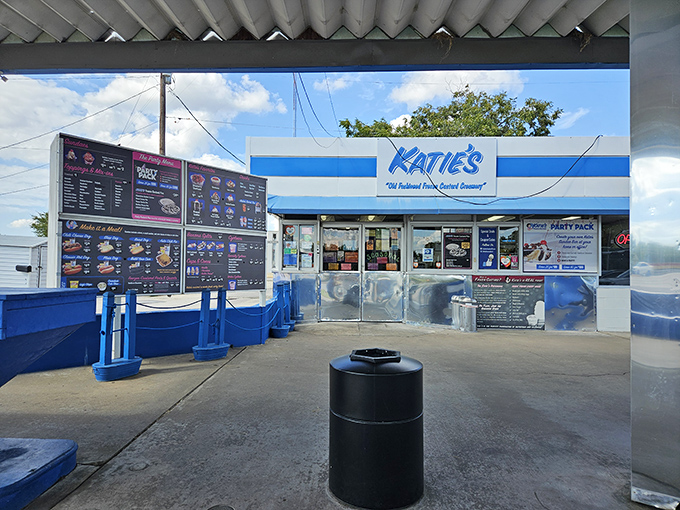 Katie's Frozen Custard: This blue-and-white wonder is like a beacon of hope for dessert lovers. Follow the custard-brick road!