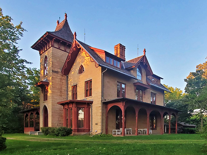 "Gothic Revival or medieval time machine?" The LeDuc Estate looks ready to host a Victorian murder mystery dinner. Anyone seen Colonel Mustard?