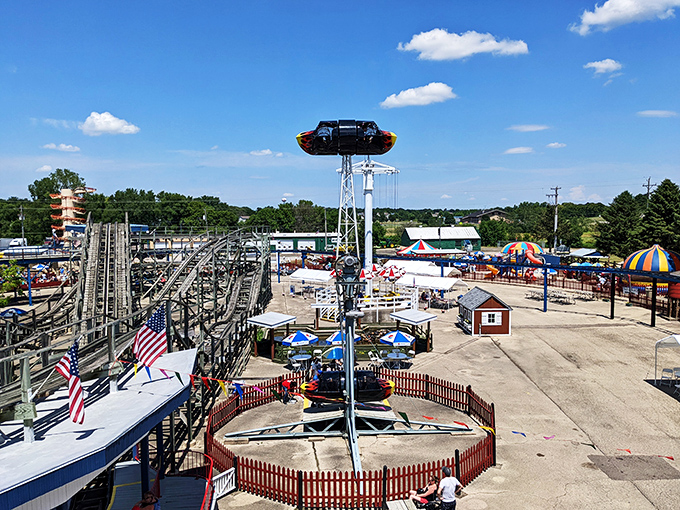 Little Amerricka: Norman Rockwell meets roller coasters in this slice of Americana. Warning: May cause spontaneous bursts of patriotic glee.