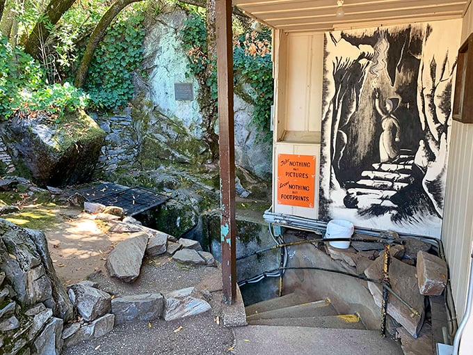 Santa's summer home? Nope, just Mercer Caverns' whimsically named chambers waiting to be explored.