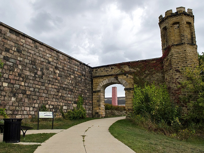 Cell blocks and iron bars: a stark reminder that some guests checked in but never checked out.