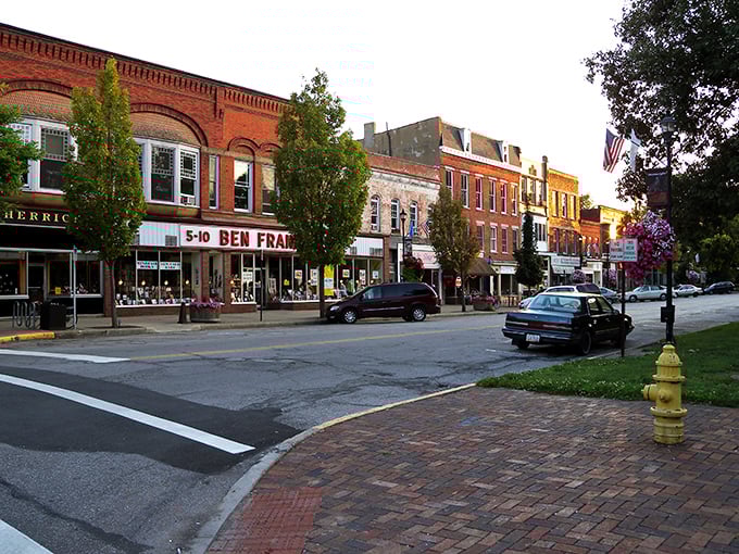 Oberlin: Where intellect meets Main Street! This charming town square is the perfect backdrop for impromptu debates or spontaneous violin concertos.