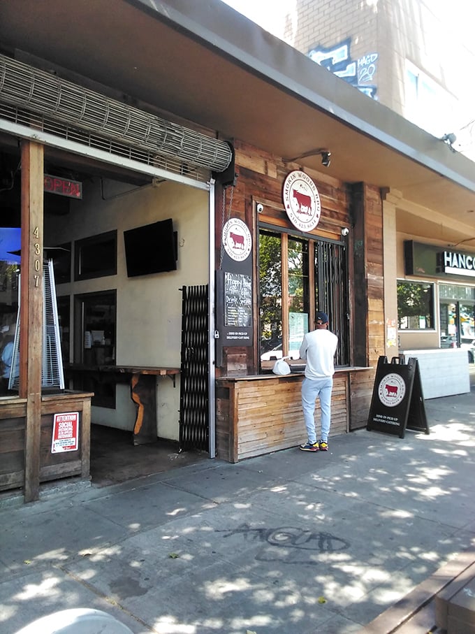 Smokin' Woods BBQ: Unassuming storefront, unforgettable flavors. It's like finding a treasure chest of smoky goodness.
