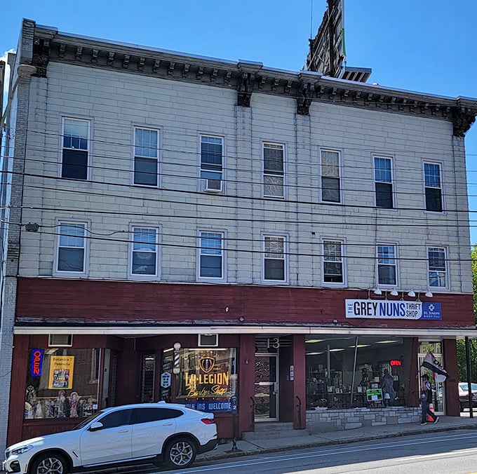 The Grey Nuns Thrift Shop: Where history and bargains collide! This charming storefront conceals a world of vintage delights.