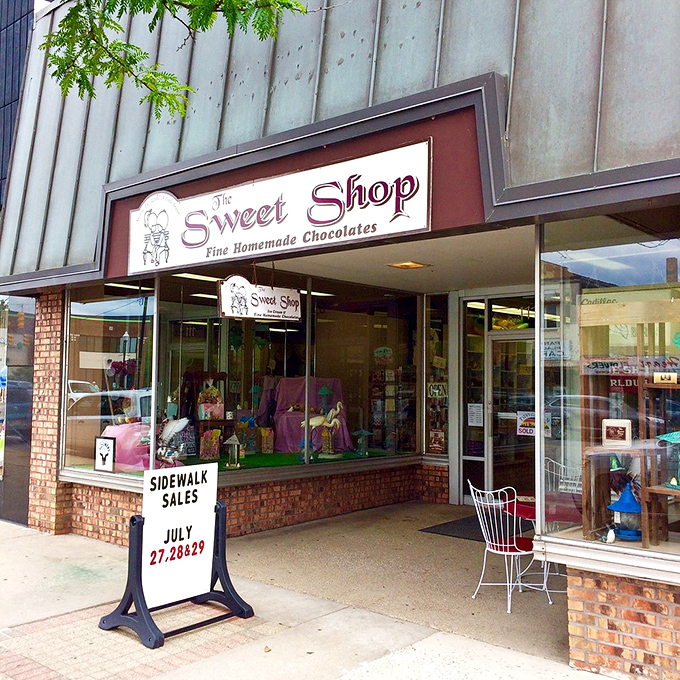 The Sweet Shop: Where nostalgia comes in candy form. It's like stepping into a Norman Rockwell painting, but with more sugar.
