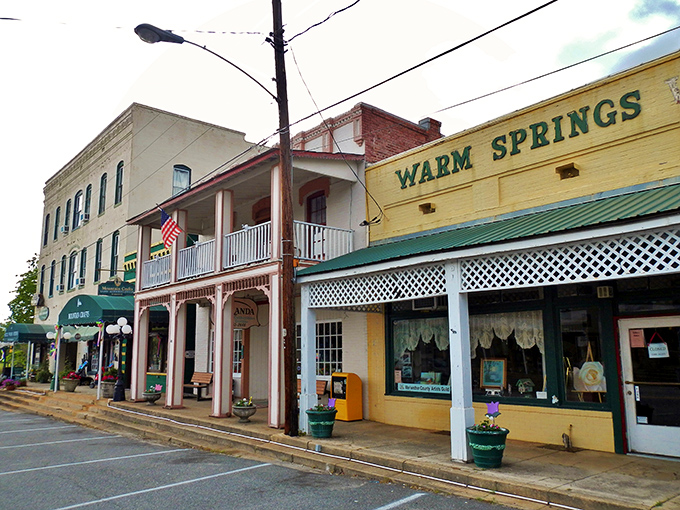 Warm Springs' main street: A colorful slice of Americana that'll make you want to cancel your return ticket.