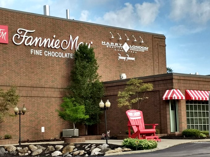 Harry London's: Where chocolate dreams come true! This brick building houses cocoa creations that would make Willy Wonka jealous.