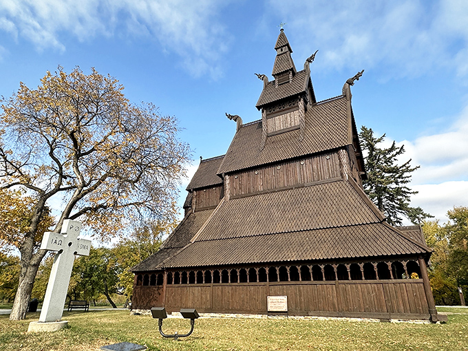 Holy Vikings, Batman! The Hjemkomst Center's stave church replica brings a slice of medieval Norway to Minnesota's heartland.