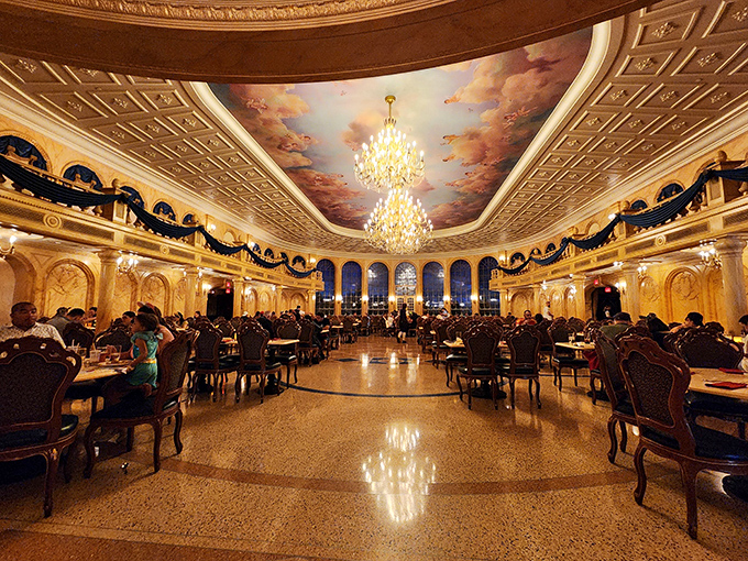 Fairytale feast! Dine in Beast's castle, where the only magic spell is the one cast by the sumptuous French-inspired cuisine.