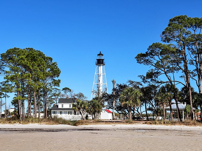 Red, white, and view: Cape San Blas Lighthouse offers a patriotic palette and a panorama that'll take your breath away.