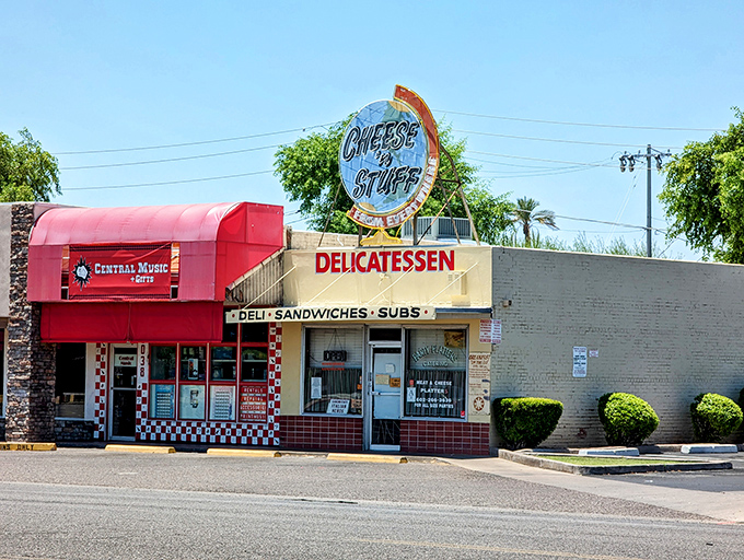 Neon signs and classic vibes. Cheese 'N Stuff is the sandwich shop where time stands still, but flavors are always fresh.