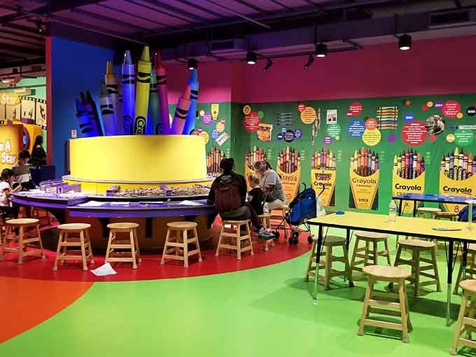 Different shades of fun at the Crayola Experience. It's like your childhood coloring book came to life, but with less scribbling outside the lines.