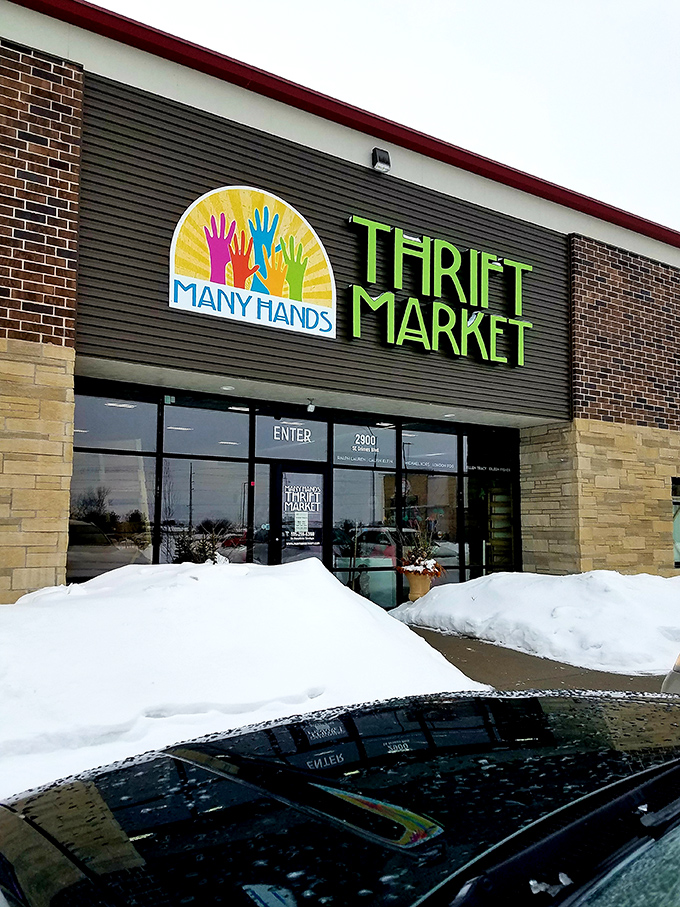 From up here, it looks like a big blue bargain box. Inside? A treasure trove that would make Indiana Jones jealous.