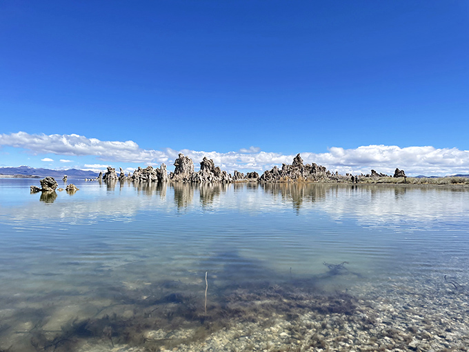 Mono's shoreline: A lunar landscape on Earth. These otherworldly formations will have you checking for little green men!