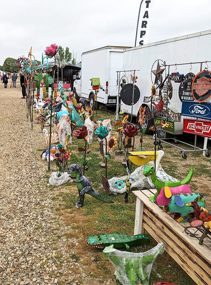 Treasure hunting in Paw Paw! Find incredible deals and unique items at the lively outdoor booths of Reits Flea Market.