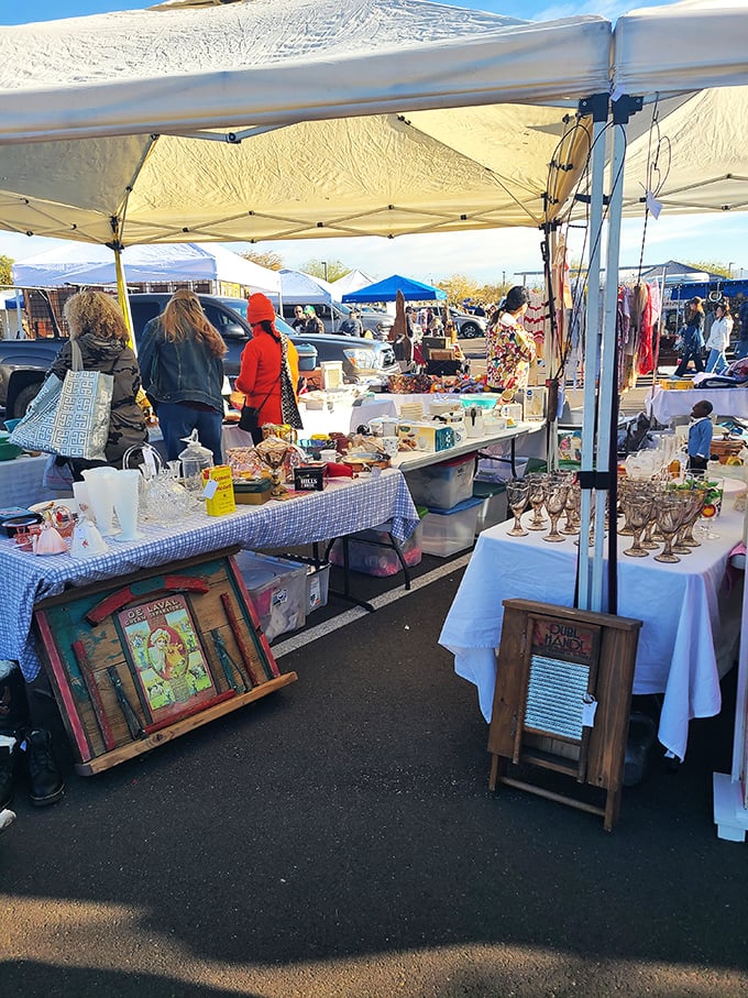 Time-travel bazaar! One minute you're admiring mid-century modern, the next you're leafing through Silver Age comics.