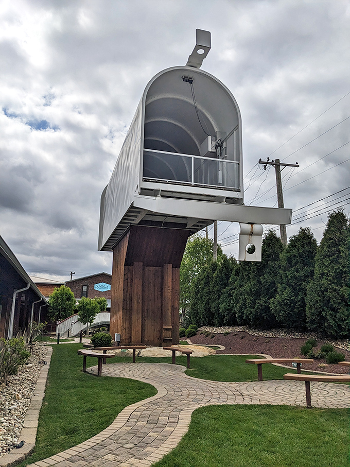 Special delivery! This mammoth mailbox gives "write home" a whole new meaning. Postage not included.